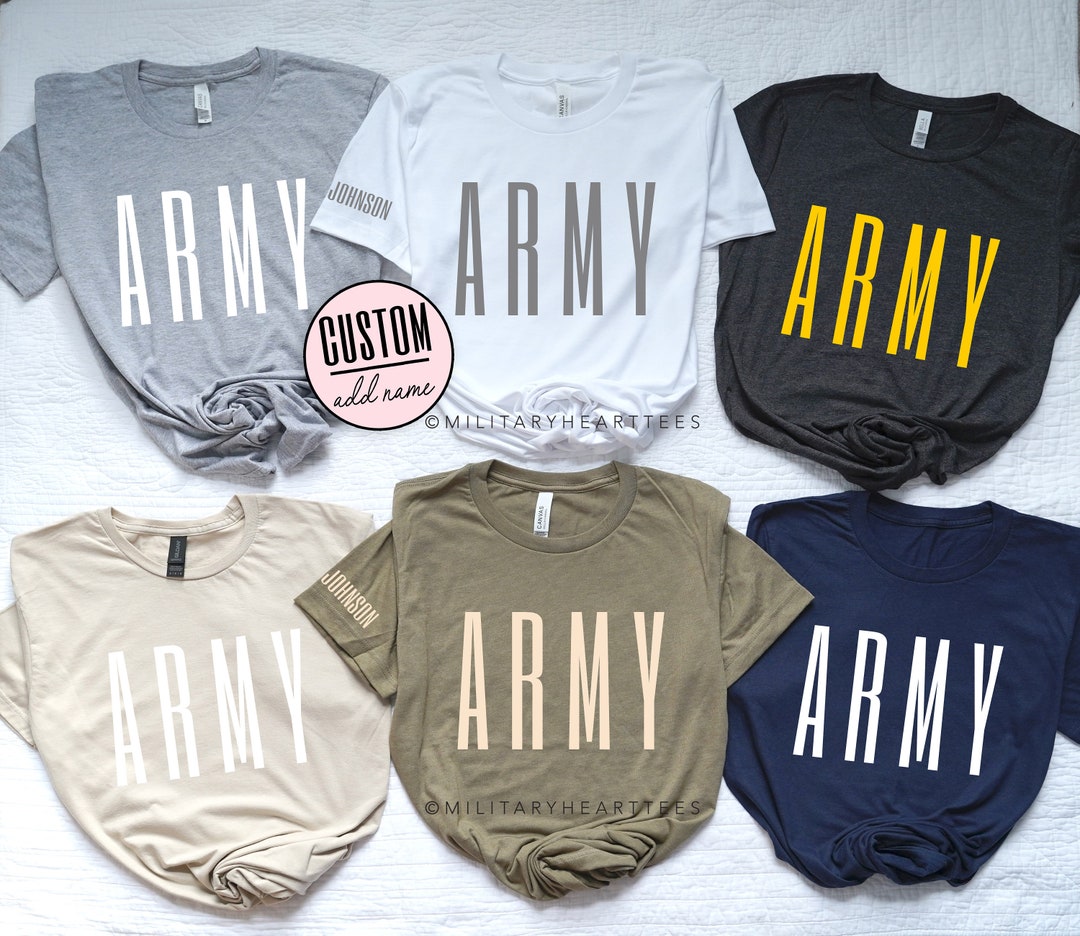 Army Shirt With Name, Personalized Army T-shirt, Custom Army Tee With ...