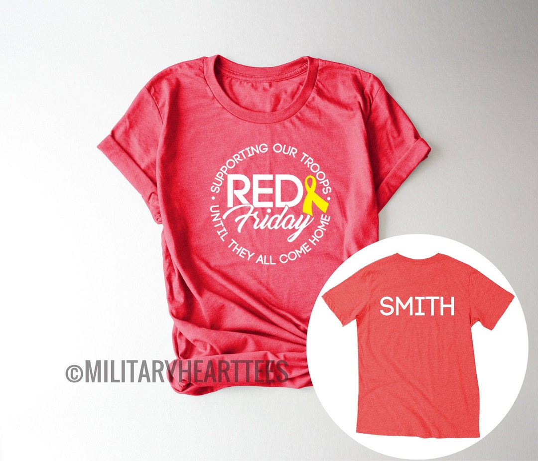 Custom Red Friday Shirt, Red Friday Shirt With Name, Until They All ...