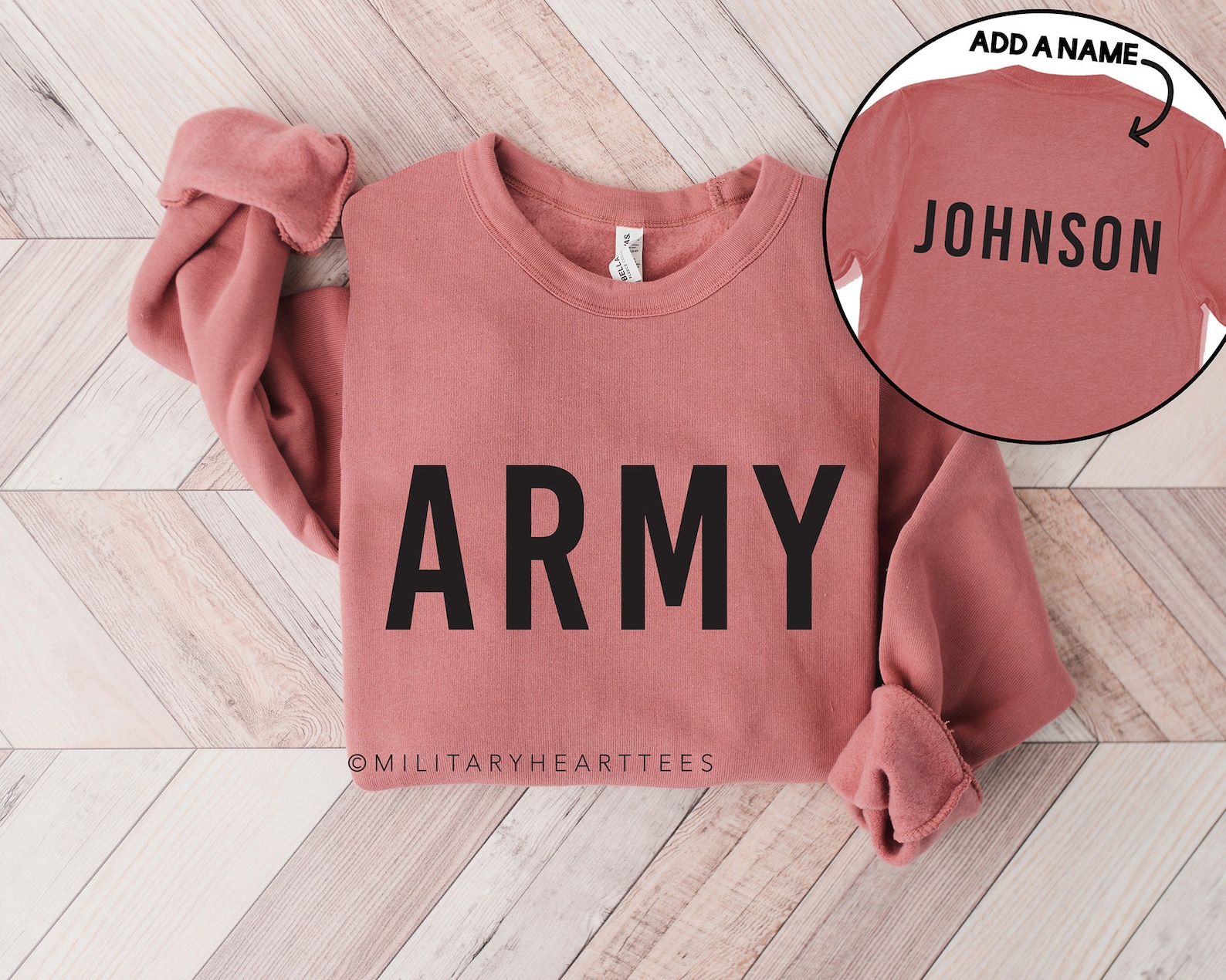 Army Sweatshirt With Name, Personalized Army Sweatshirt, Army Crewneck ...