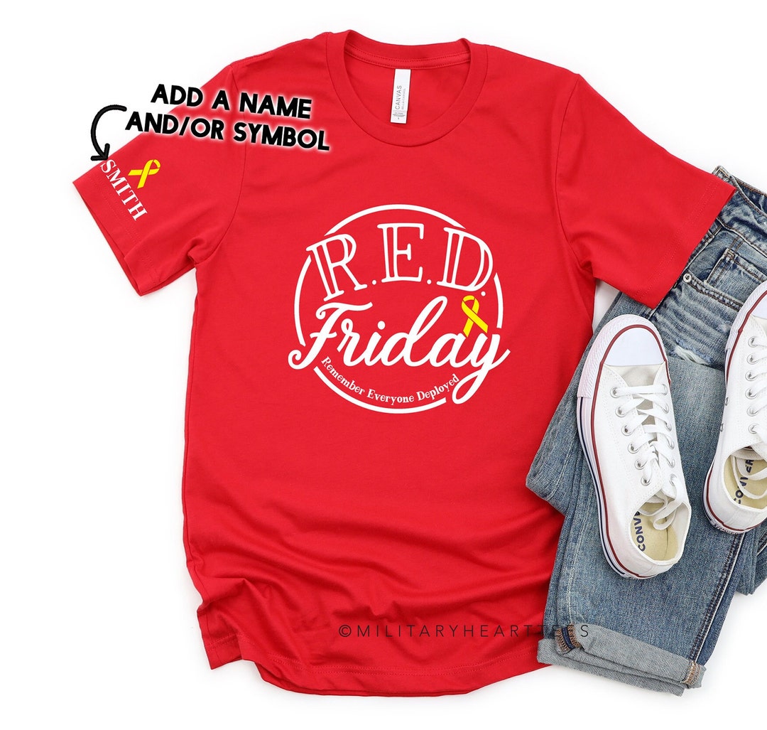 Red Friday Shirt With Name, Deployment Countdown Shirt With Name ...