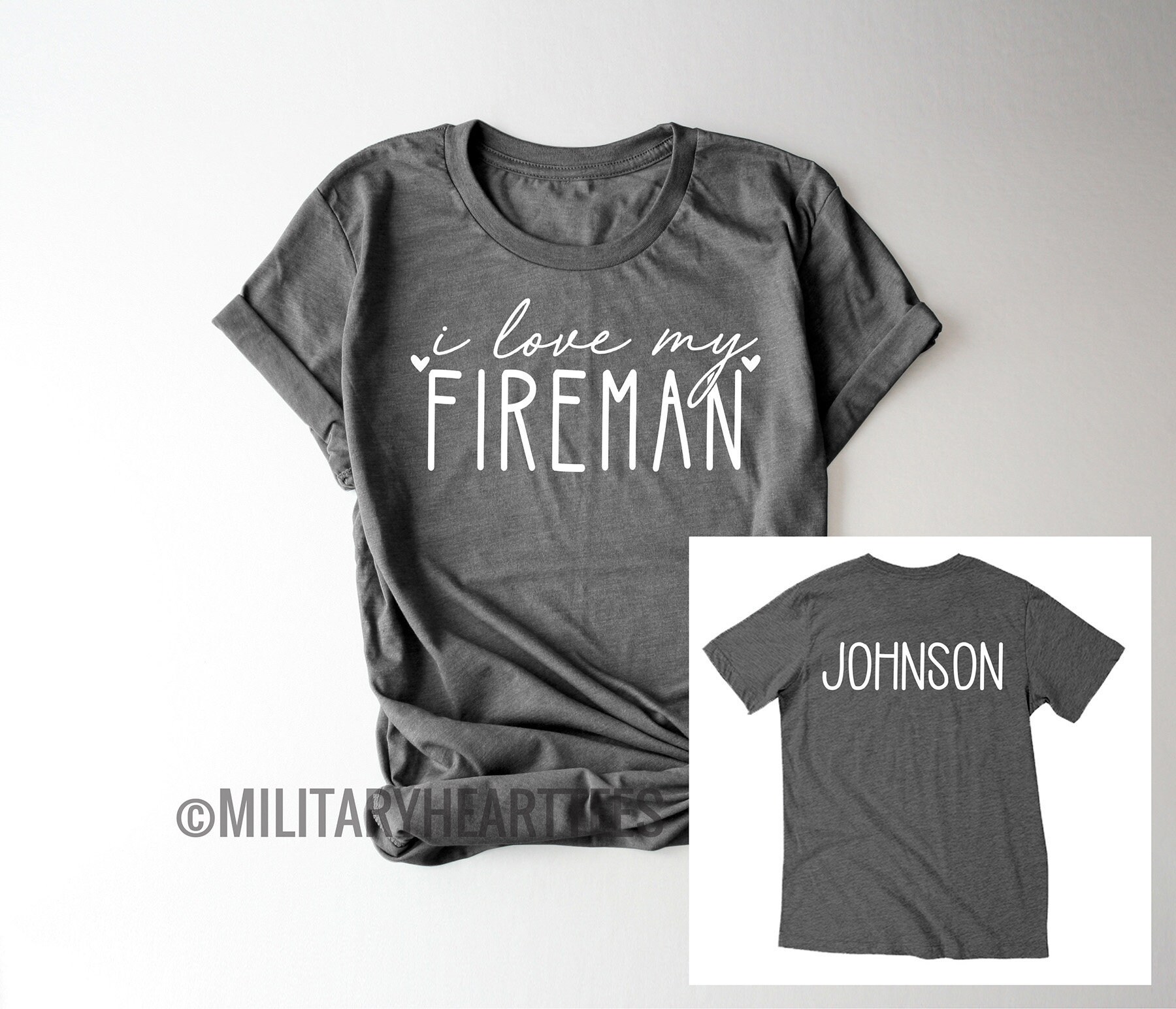 Personalized Fireman T Shirt Custom Firefighter Shirt I Love - Etsy