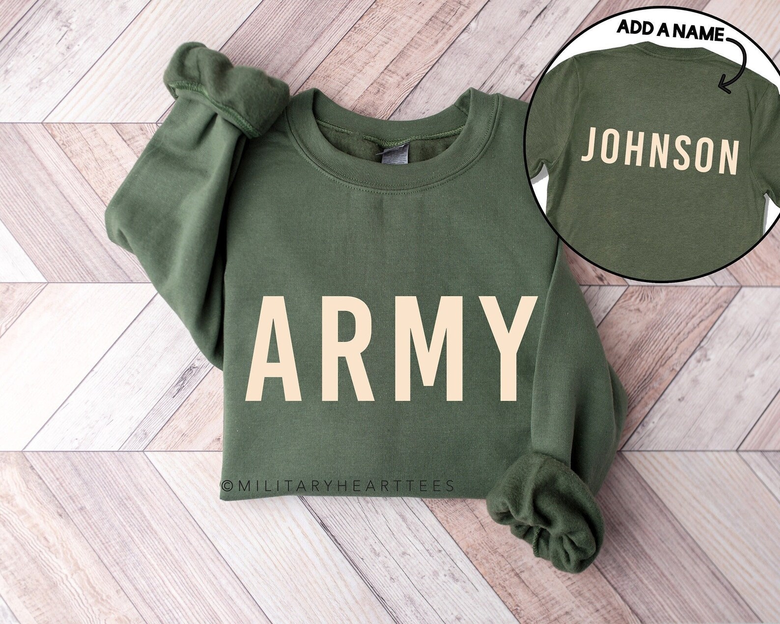 Army Sweatshirt With Name Personalized Army Sweatshirt Army - Etsy