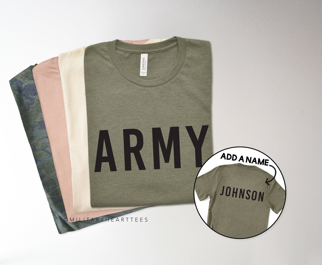 Army Shirt With Name, Personalized Army T-shirt, Custom Army Tee With ...