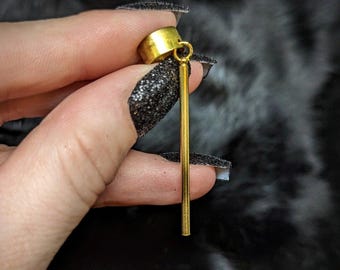 Long Bar Brass Ear Cuff: No Piercing Flexible Earcuff - Etsy