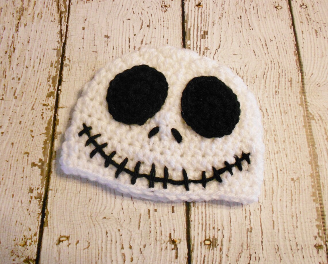 Crochet Skeleton Beanie-halloween Hat-photo Prop-newborn to Adult - Etsy