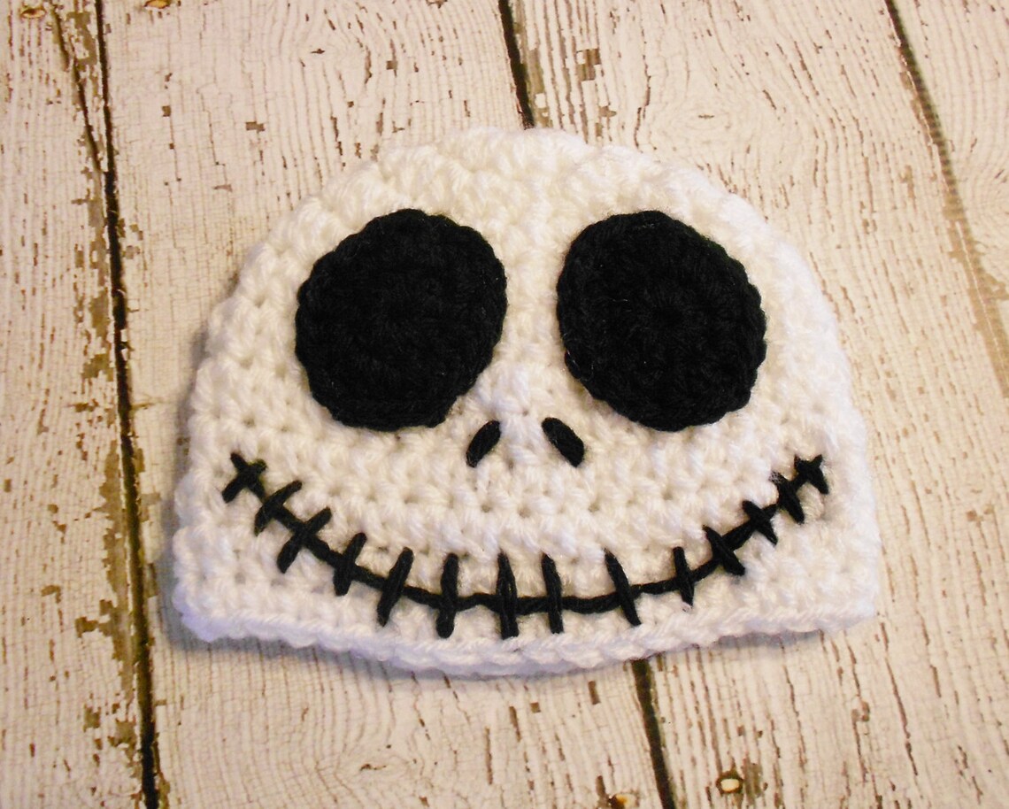 Crochet Skeleton Beanie-halloween Hat-photo Prop-newborn to Adult - Etsy