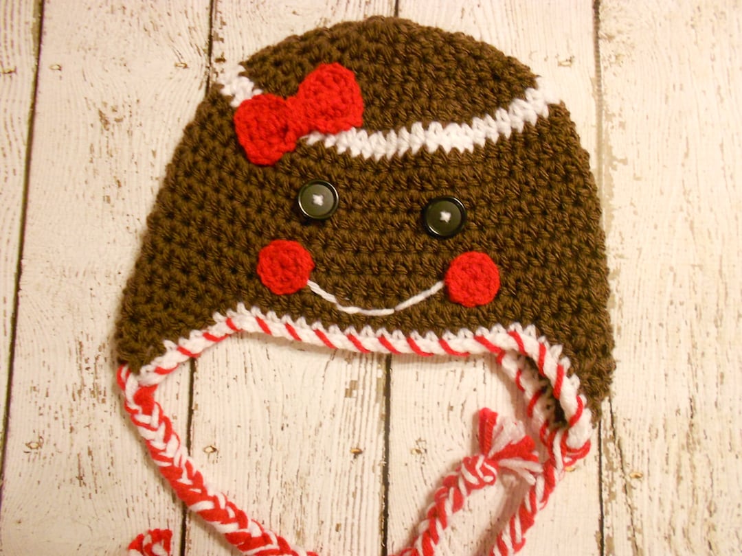 Crochet Gingerbread Man Hat- Girl or Boy- Newborn to Adult - Etsy