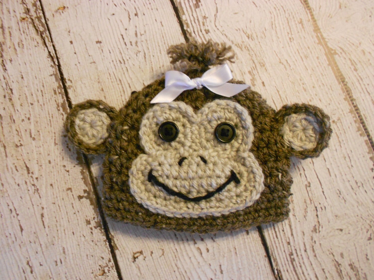 Crochet Monkey Hat-Newborn to Adult-Photo Prop | Etsy