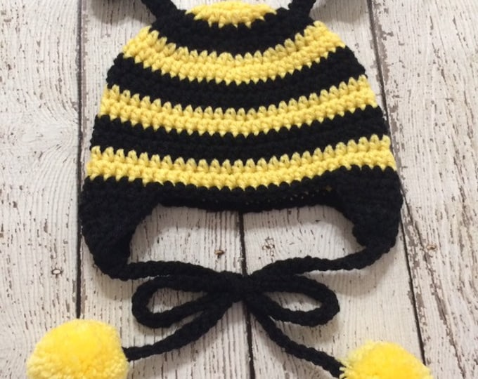 Baby Bee Hat KNITTING PATTERN / Bee Knitting Pattern / Baby Bumblebee ...