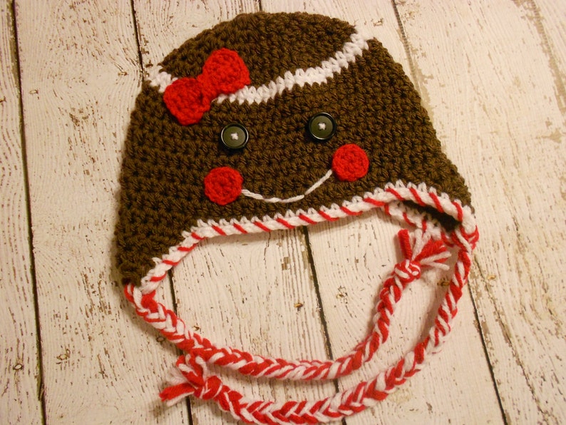 Crochet Gingerbread Man Hat Girl or Boy Newborn to Adult - Etsy