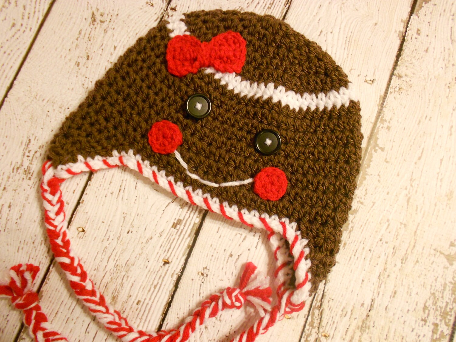 Crochet Gingerbread Man Hat Girl or Boy Newborn to Adult - Etsy