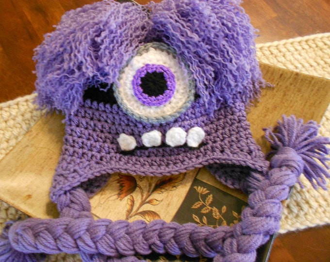 Crochet Evil Minion Hat-newborn to Adult-purple - Etsy