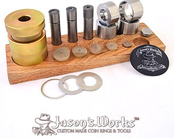 SALE Classic Self Centering Coin Ring Punch Kit and Die Set