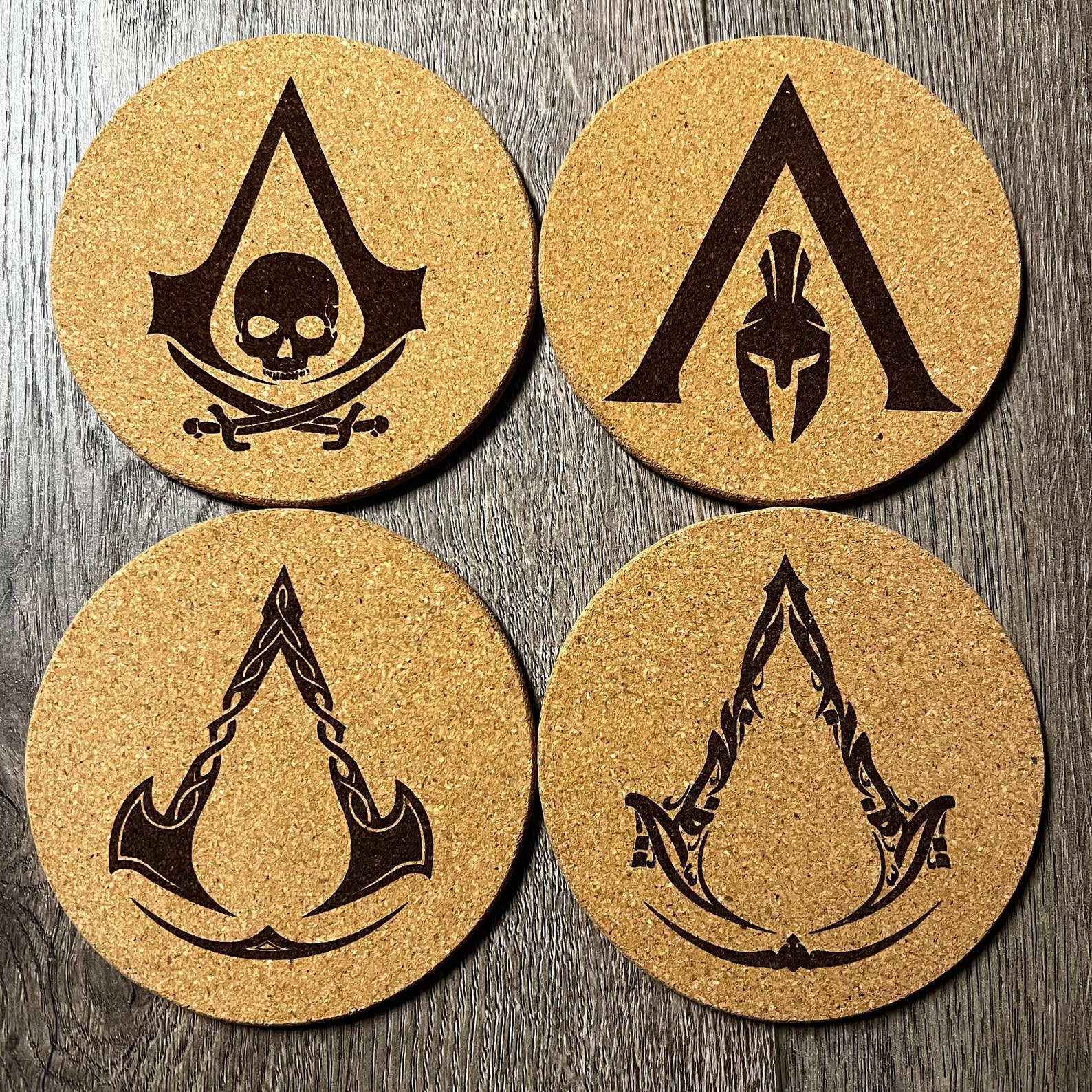 Gaming Room Cork Coasters Brotherhood Gaming Geek Coaster Gift ...