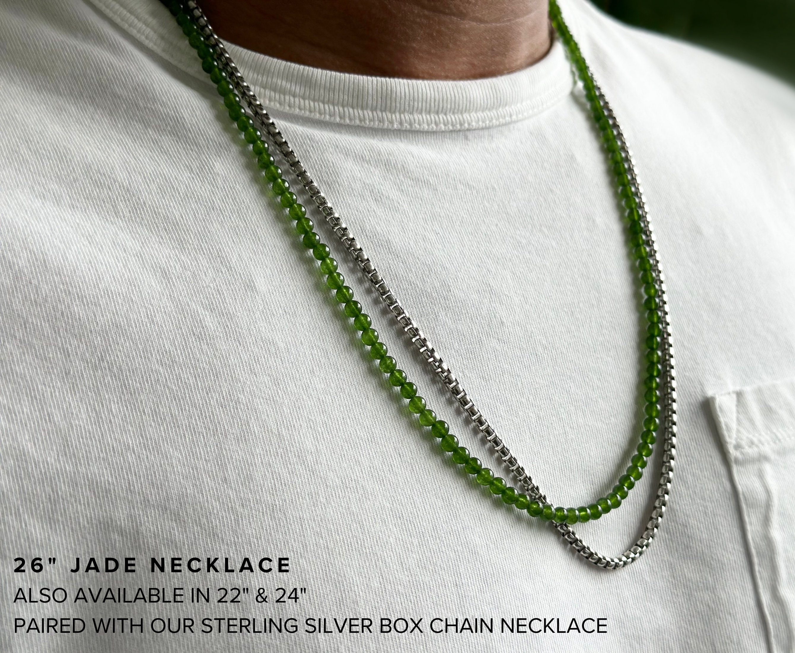 Jade Bead Necklace, Men's Necklace, Men's Bead Necklace, Jade Jewelry ...
