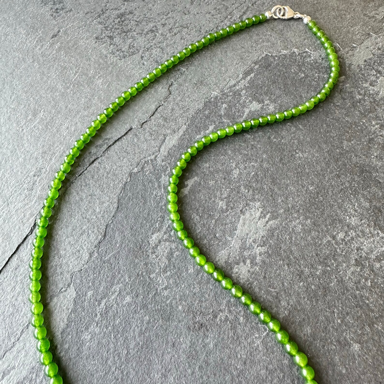 Jade Bead Necklace, Men's Necklace, Men's Bead Necklace, Jade Jewelry ...