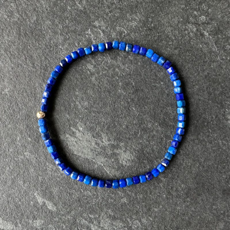 Blue Beads Bracelet - Etsy