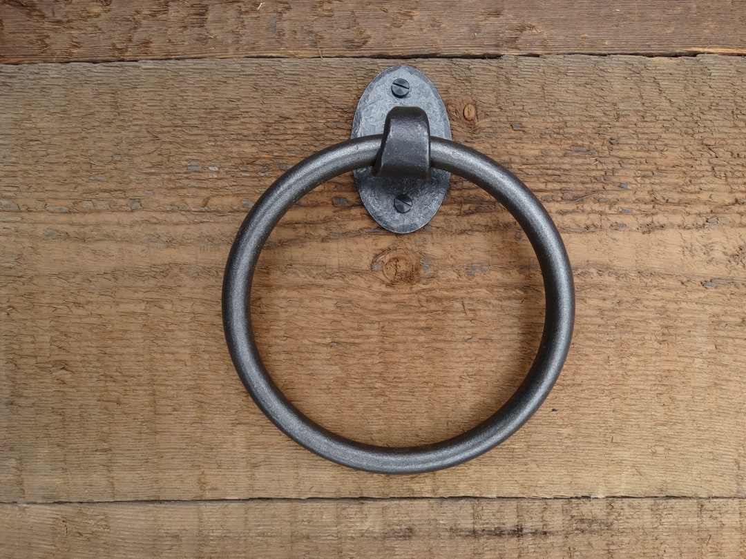 Hammered Iron - Towel Ring - Etsy