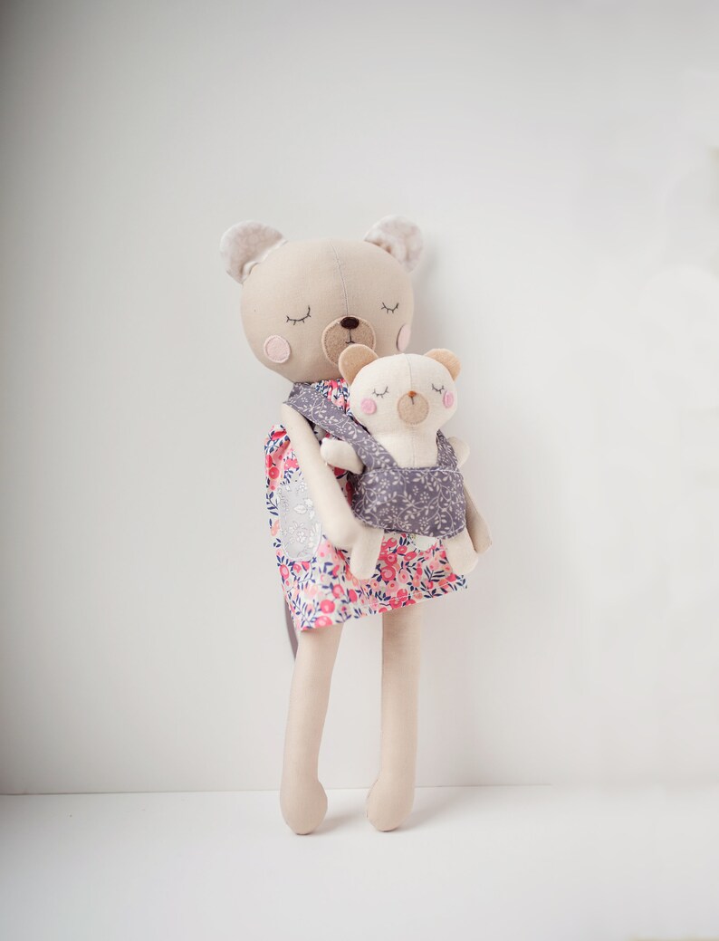 Baby Bunny Kitty Teddy & Mouse Doll - Etsy Canada