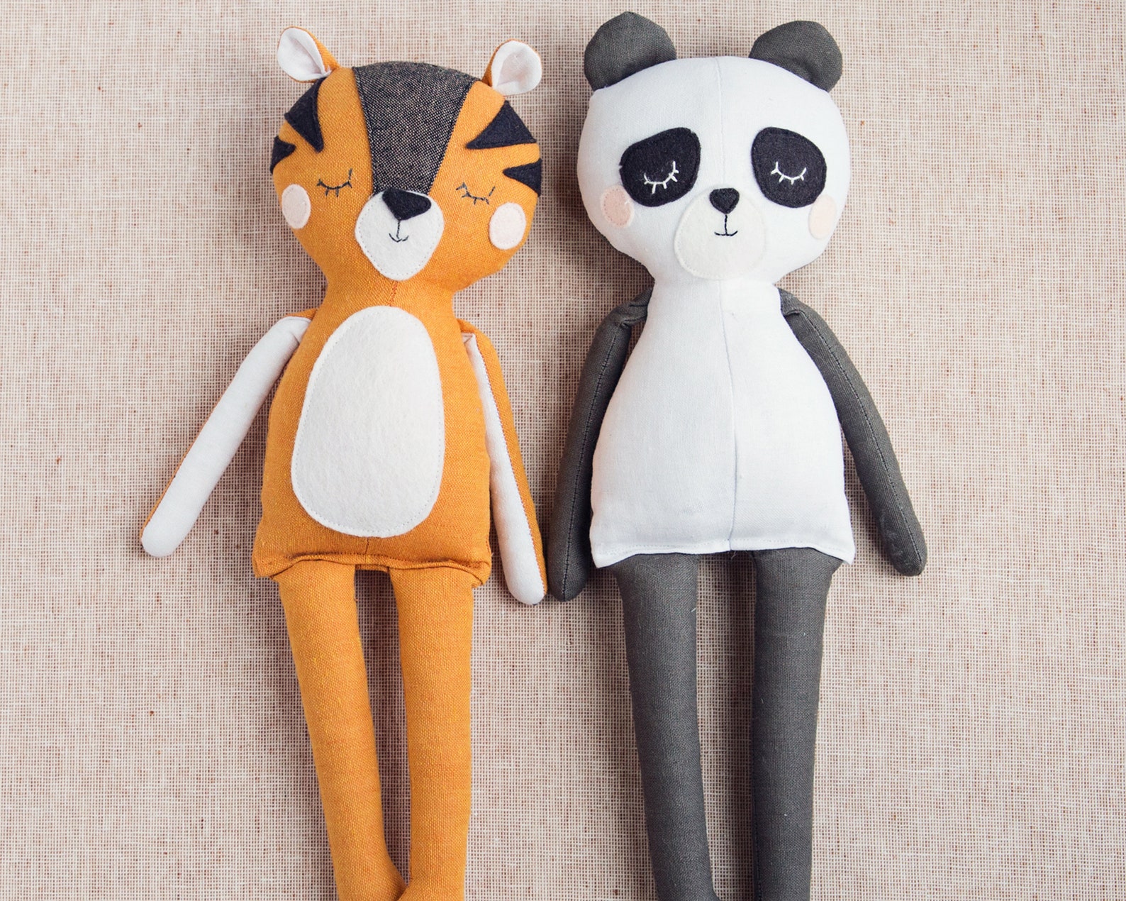 Tiger & Panda Digital Sewing Pattern and Video Tutorial - Etsy Australia