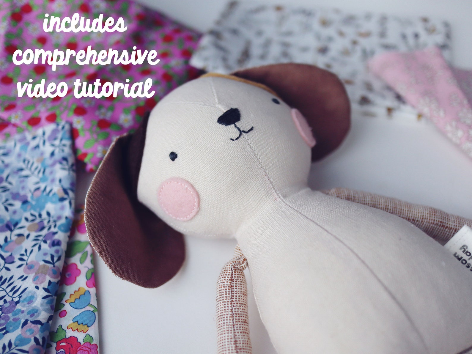 Dog Doll Digital Sewing Pattern & Video Tutorial - Etsy