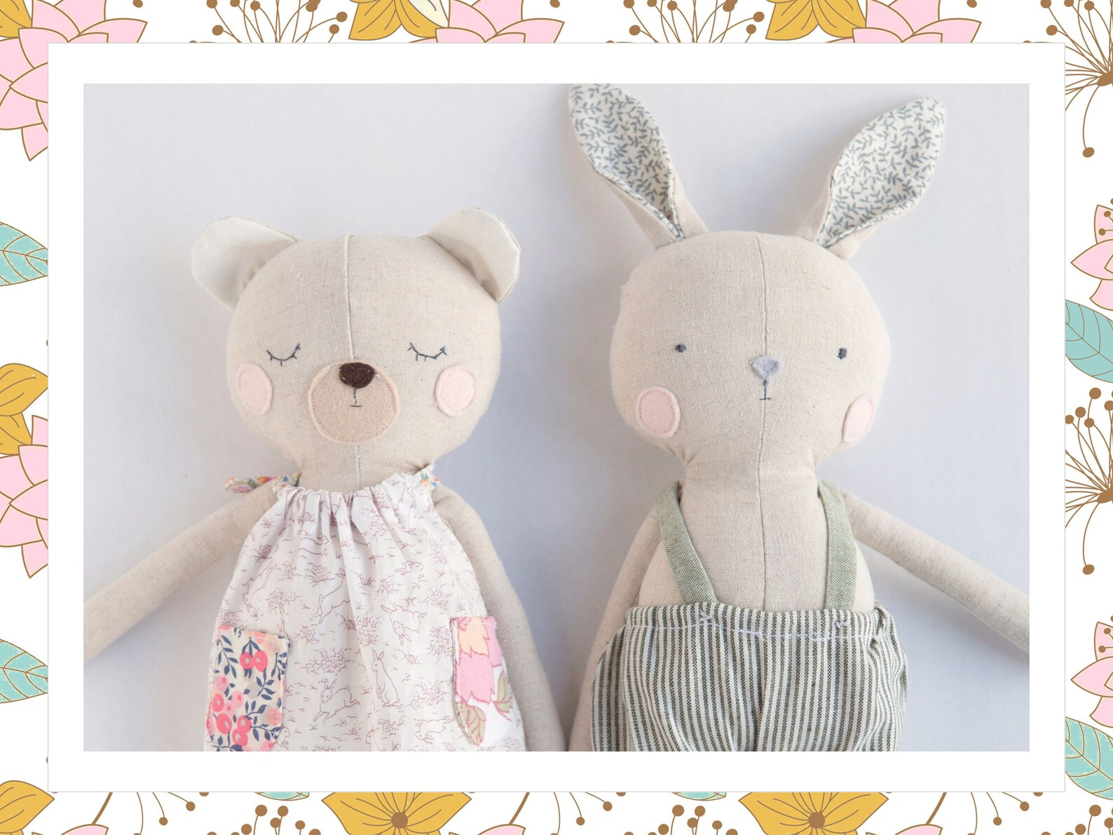 Bunny & Teddy Digital Sewing Pattern Plus Video Tutorial - Etsy