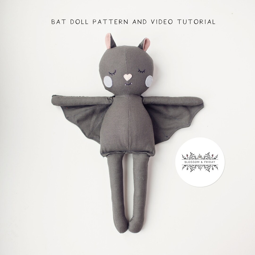 Bat Doll Sewing Pattern & Video Tutorial - Etsy