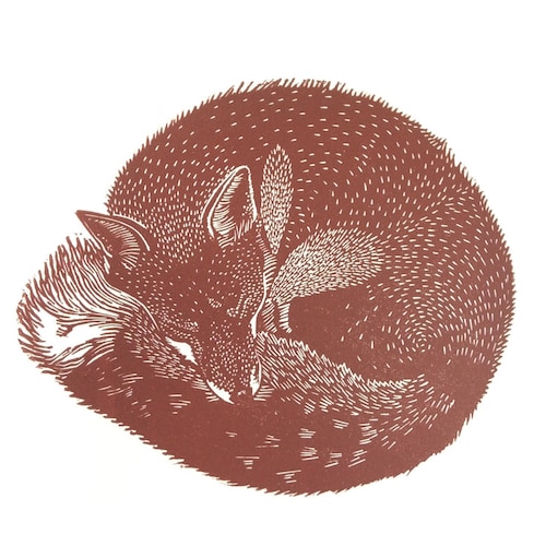 Fox Linocut Print Printmaking Ideal Gift Lino Cut Wildlife - Etsy