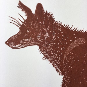 Linocut Print of a Fox - Etsy