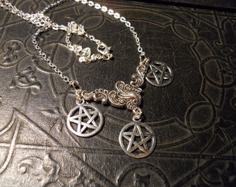 The Good Witch Pentagram White Magic Talisman Necklace | Etsy