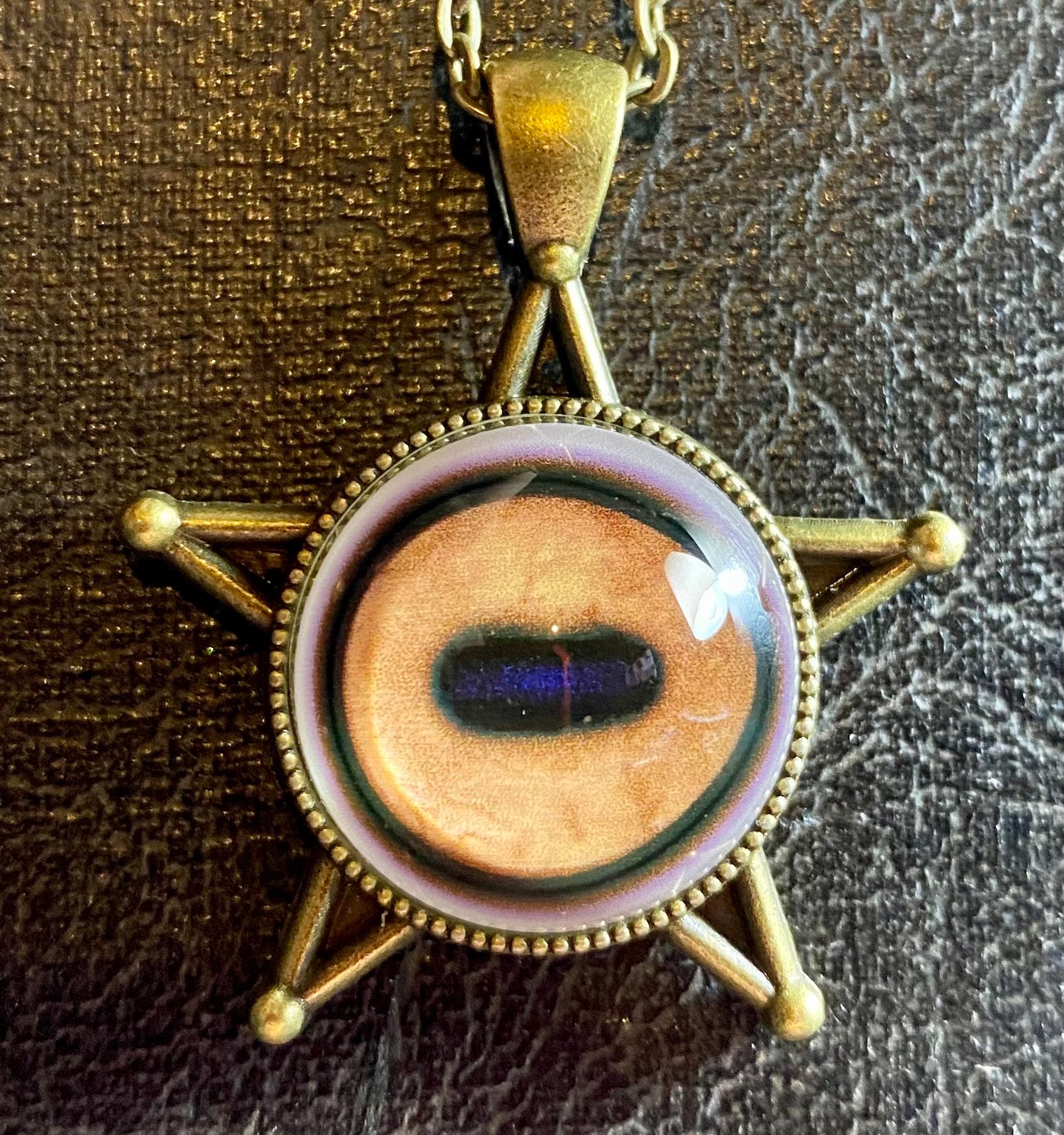 Ram Eye Taxidermy Acrylic Goat Eye Necklace Horizontal Pupil | Etsy