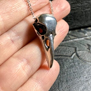 Realistic Crow Cast Metal Bird Skull Heavy Metal Crow Skull Replica ...