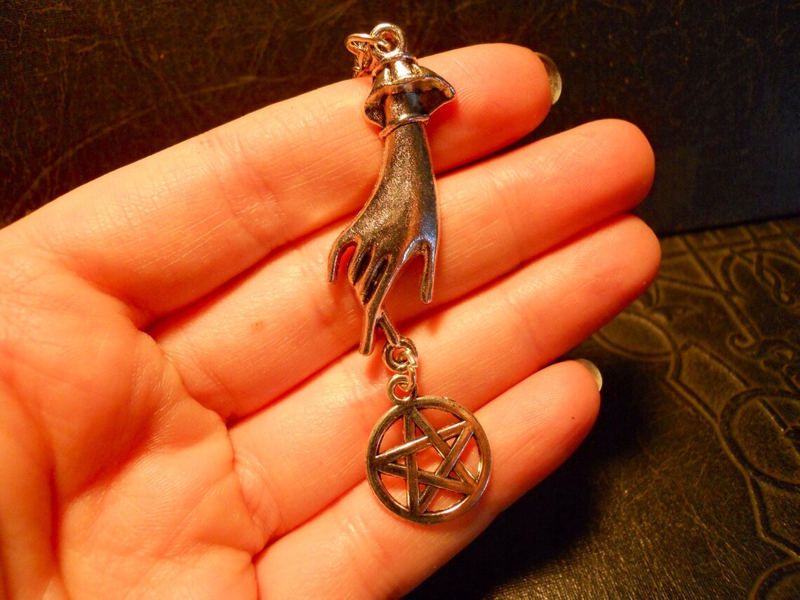 The Witch Pentagram White Magic Talisman Necklace | Etsy