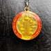 Red and Blue Exorcism Talisman Enameled Golden Saint Benedict Medallion ...