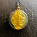 Blue and Red Exorcism Talisman Enameled Golden Saint Benedict - Etsy