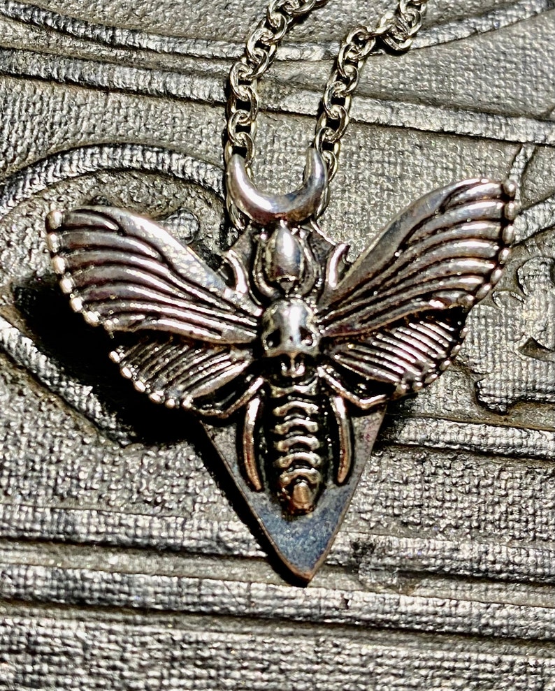 Cast Metal Petite Deaths Head Moth Under Crescent Moon Metal - Etsy