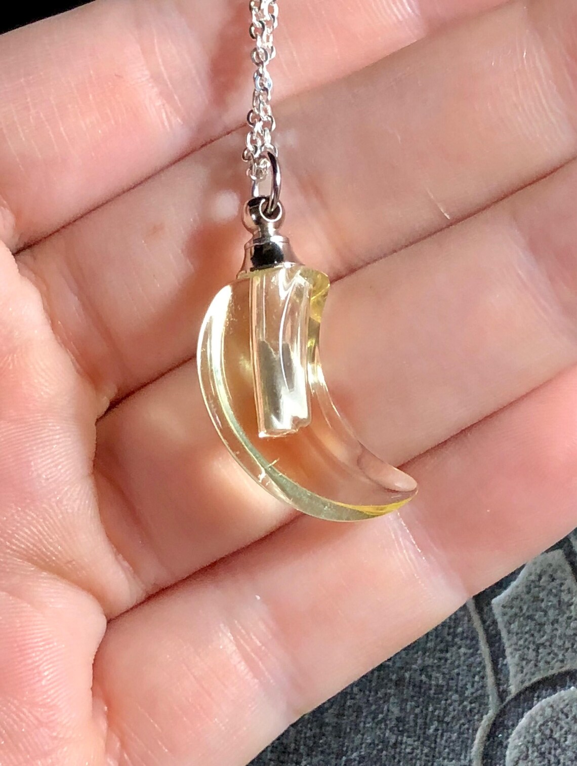Yellow Crescent Real Lunar Moon Dust Meteorite Tiny Crystal - Etsy