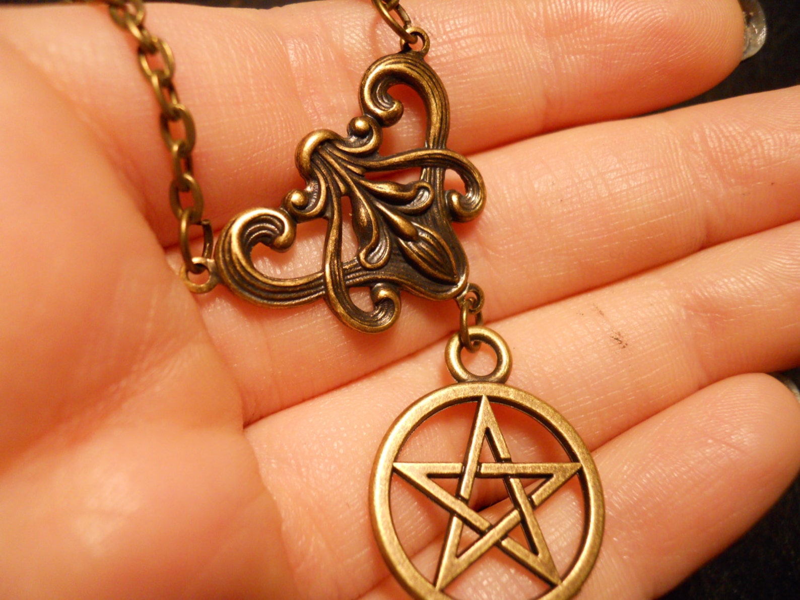 The Good Witch Pentagram White Magic Talisman Necklace - Etsy