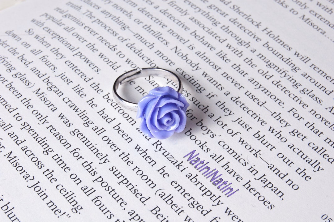 Purple Flower Fimo Ring - Etsy