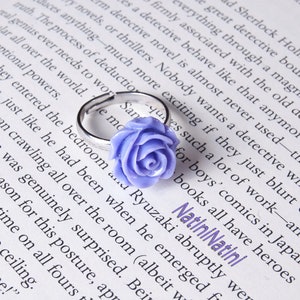 Purple Flower Fimo Ring - Etsy