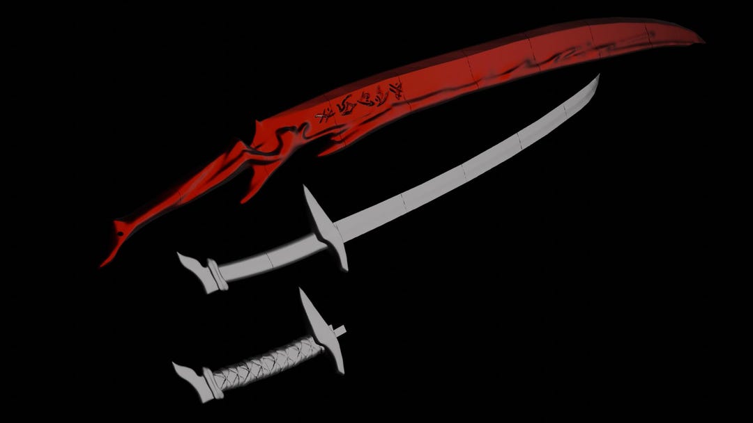 League of Legends - Yone - Demon Sword and Katana - STL FILES ONLY - Etsy