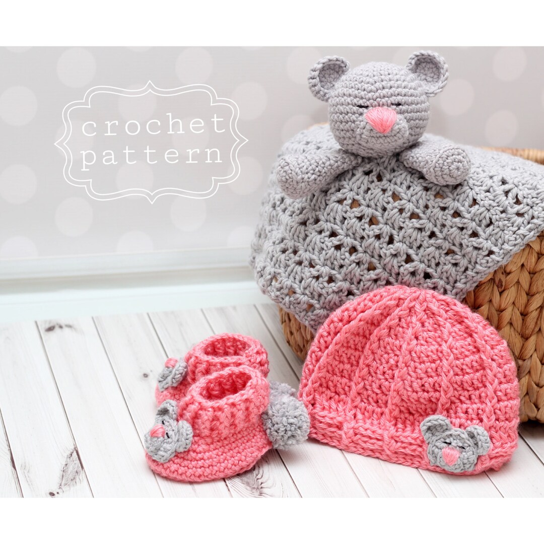 PDF Crochet Pattern Bear Newborn Gift Set Hat Booties and - Etsy