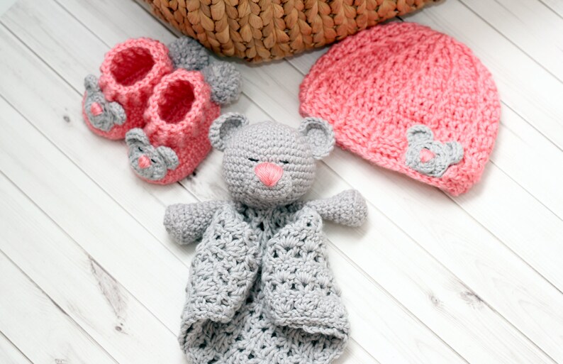 PDF Crochet Pattern Bear Newborn Gift Set Hat Booties and - Etsy