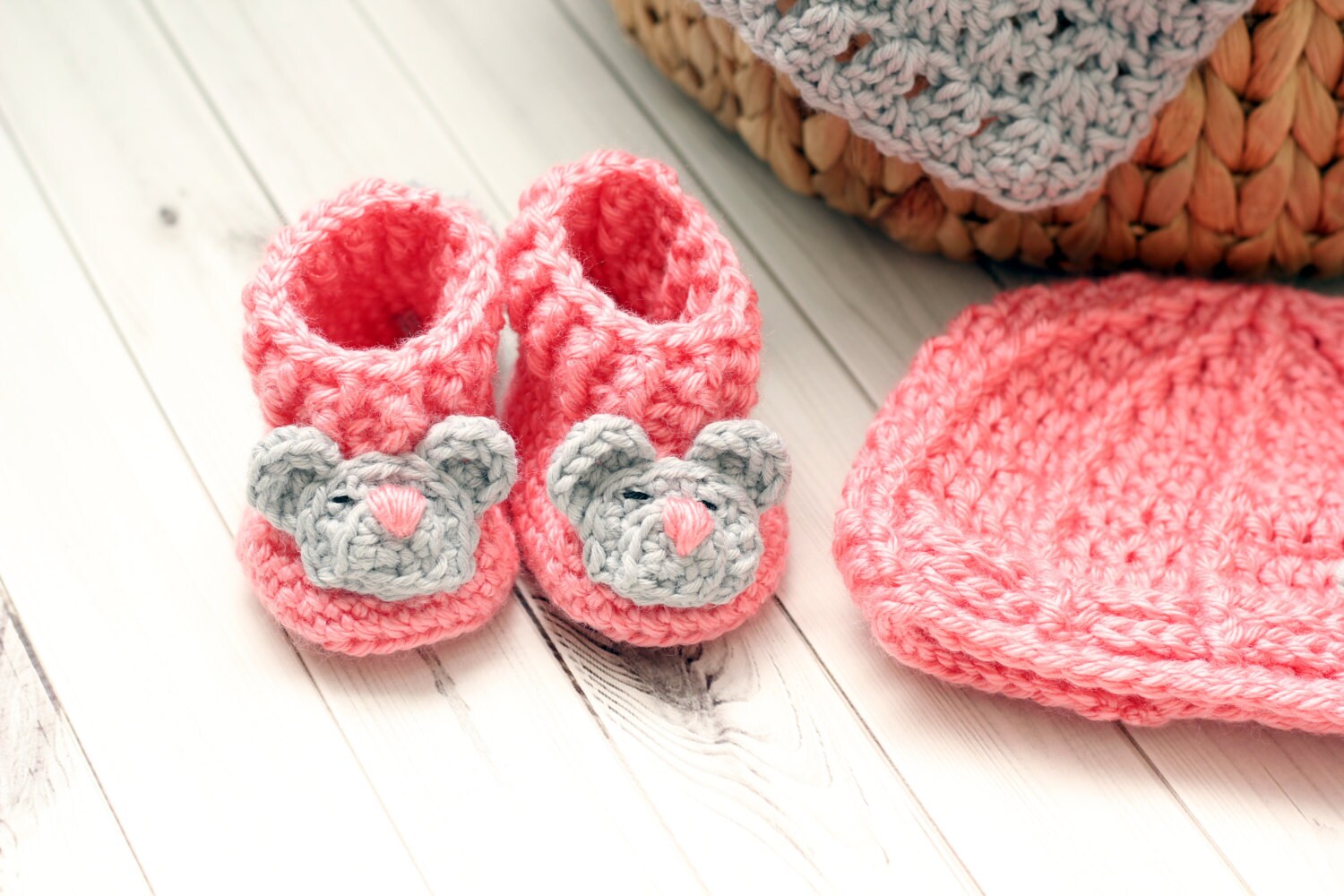 PDF Crochet Pattern Bear Newborn Gift Set Hat Booties and - Etsy