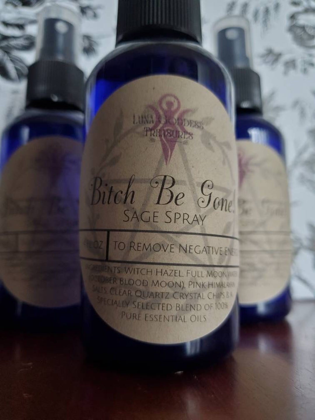 BTCH BE GONE Sage Spray Smudge Spray to Remove Negative - Etsy