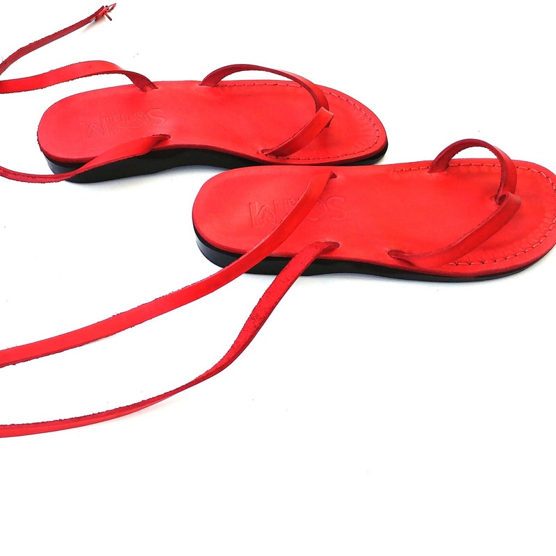 Red Sandals - Etsy