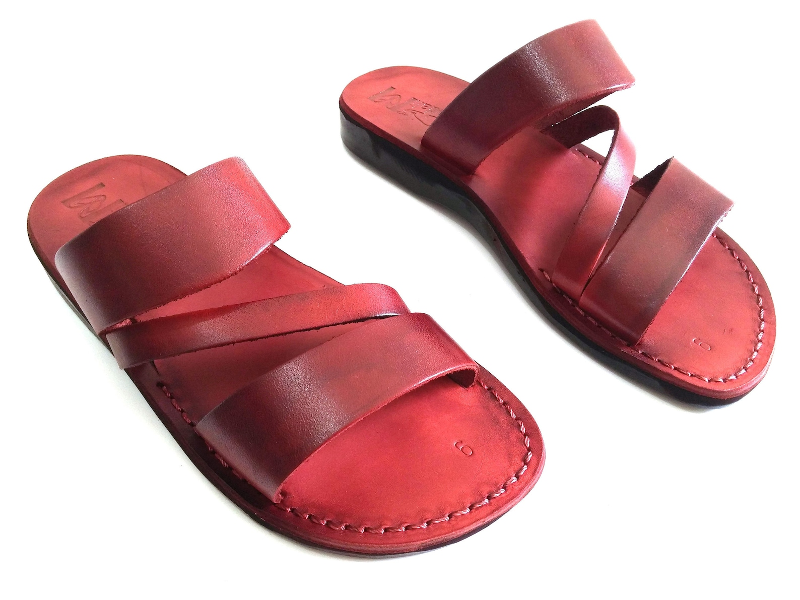 Brown Leather Summer Sandals for Men and Women, Classic Elegant Spartan ...