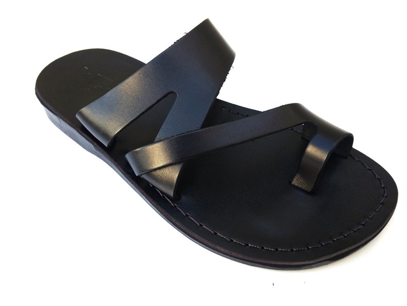 Blue Leather Jesus Sandals for Men and Women JERICHO | Etsy