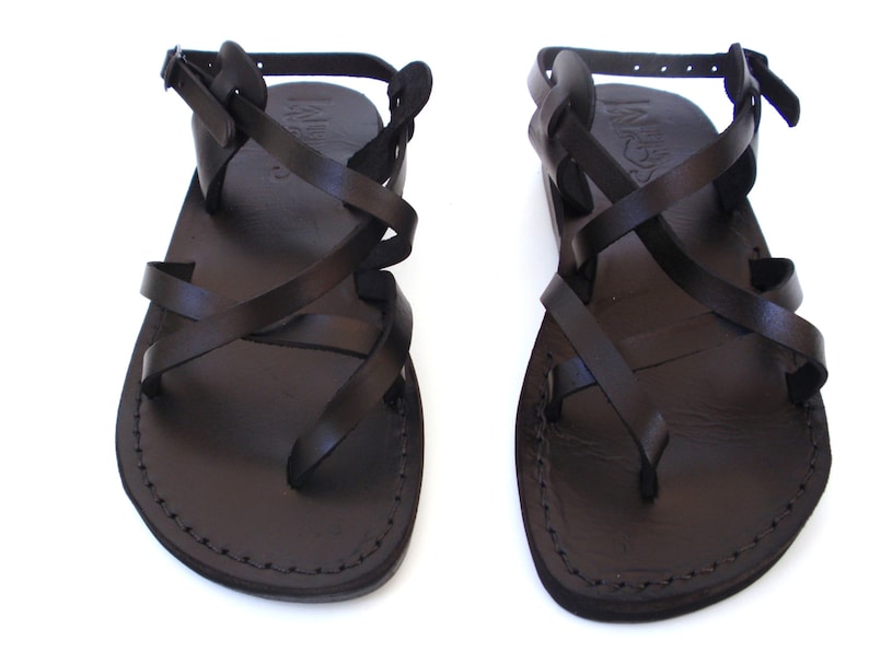 Black Strappy Summer Jesus Sandals for Women and Men Leather - Etsy