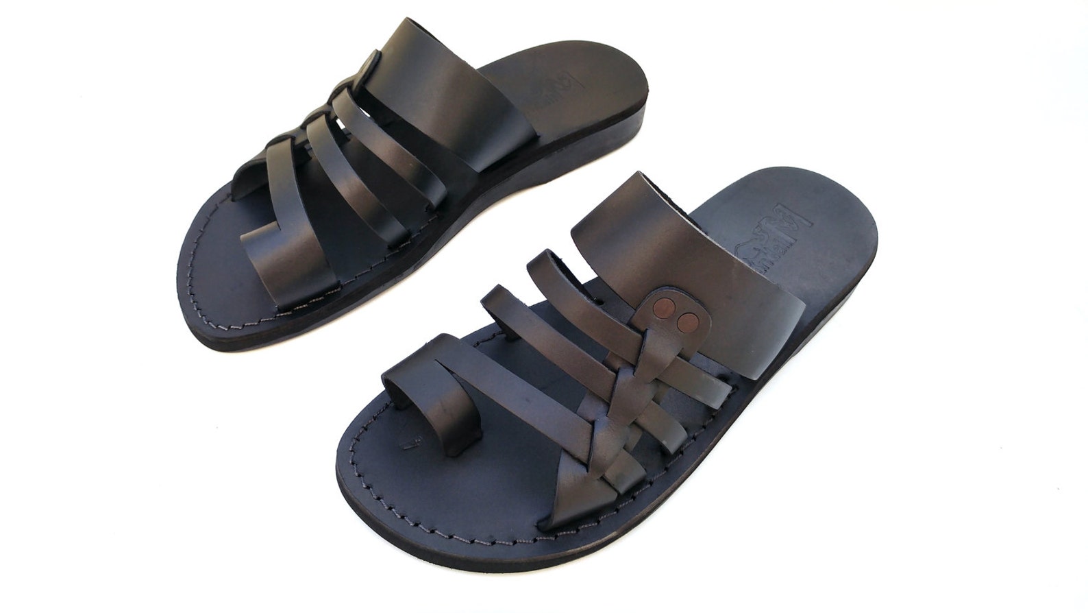 Tan Leather Jesus Sandals for Women and Men, YAHEL - Etsy